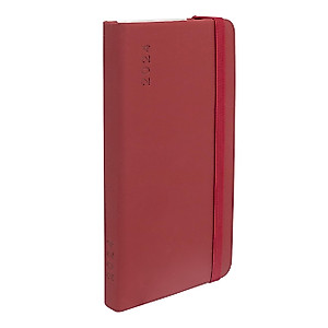 Idena 11072-2024 Appointment Diary, 80 x 150 mm, Slim Dark Red, 192 Pages, 1 Week on 1 Page, Agenda, Weekly Planner, Soft Touch Cover