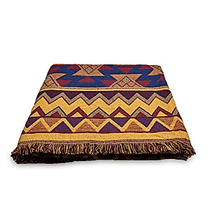 RAIN QUEEN Bohemian Throw Blankets, Boho Knitted Tassel Throw Blankets, Super Soft Cozy Lightweight Couch Decorative Throw Blankets, Bed, Sofa, Outdoor Throw Blanket (50x70 Inch)