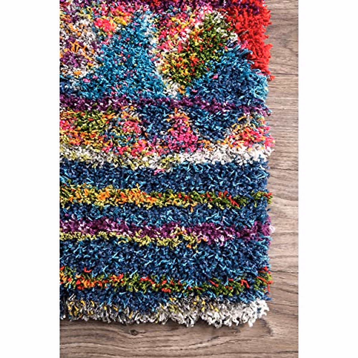 nuLOOM Leisha Moroccan Shag Area Rug, 5' 3" x 7' 6", Multi