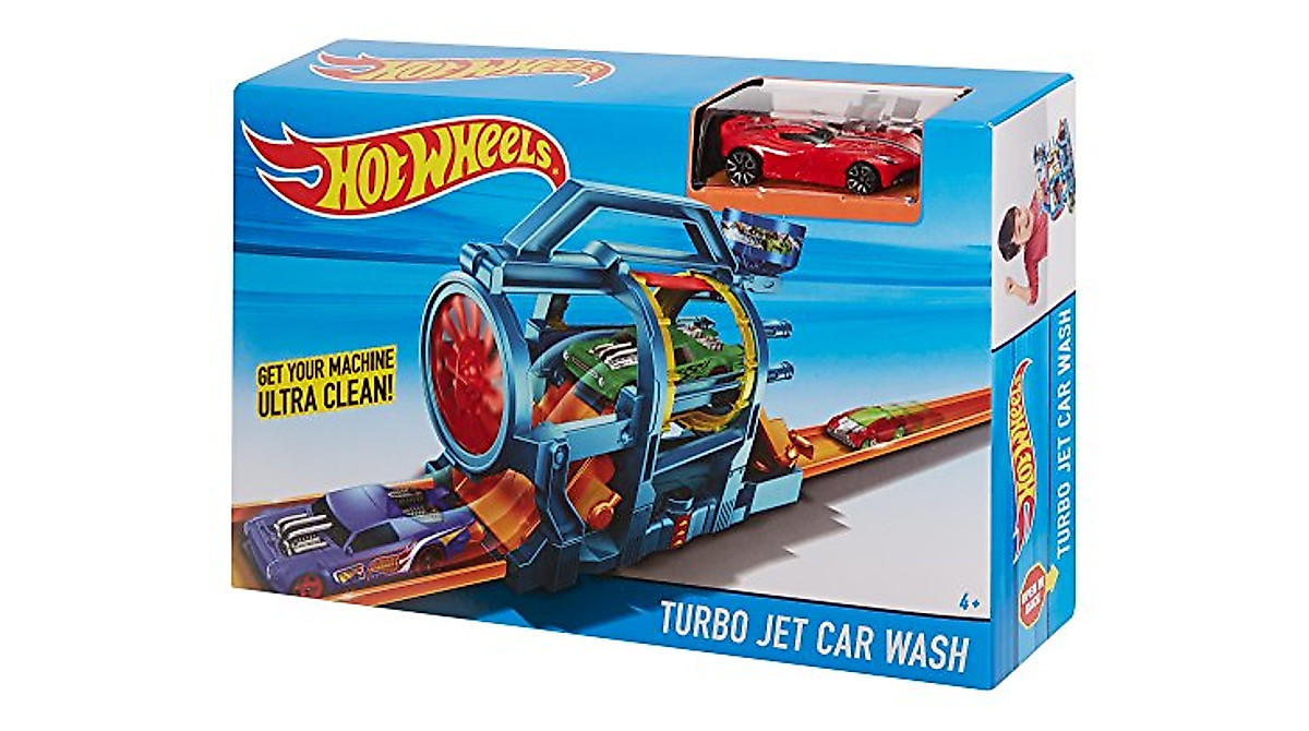 Hot Wheels Turbo Jet Car Wash Play Set | Portable & Connectable Fun