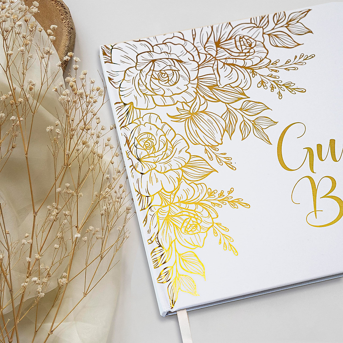 LEMON SHERBET® Wedding Guest Book with Metallic Marker Set - Guest Book Wedding Reception - Baby Shower Guest Book - Polaroid Guest Book for Wedding - Wedding Guestbook - Wedding Sign in Book