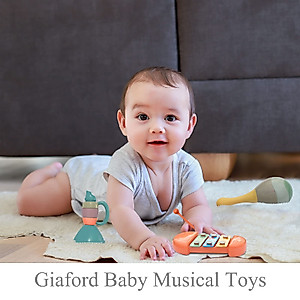 Giaford Montessori Musical Instruments for Babies and Toddlers Kids Musical Toy Set for Preschool Boys and Girls Christmas Birthday Gift (Set of 5)
