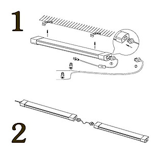 Airand Utility LED Shop Light Fixture 2FT 4FT with Plug, Waterproof Linkable LED Tube Light 5000K Under Cabinet Lighting,1800 LM LED Ceiling and Closet Light 18W, Corded Electric with ON/Off Switch