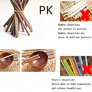 M.G Wenge Wood Chopsticks,10 Pairs Wooden Chopsticks,Chinese Japanese Korean Reusable Wood Chopsticks,Dishwasher Safe Chopsticks(9.8inch)