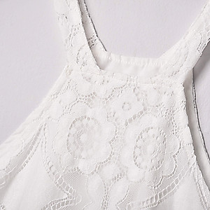 Padaleks Women's Colorblock O Neck Strappy Camisole Tank Tops Cold Shoulder Loose Casual Sleeveless Shirts Blouses