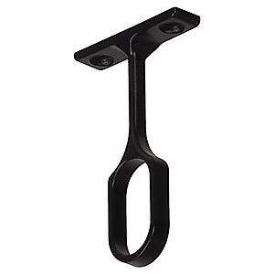 Center Support for Oval Closet Rod - Matte Black