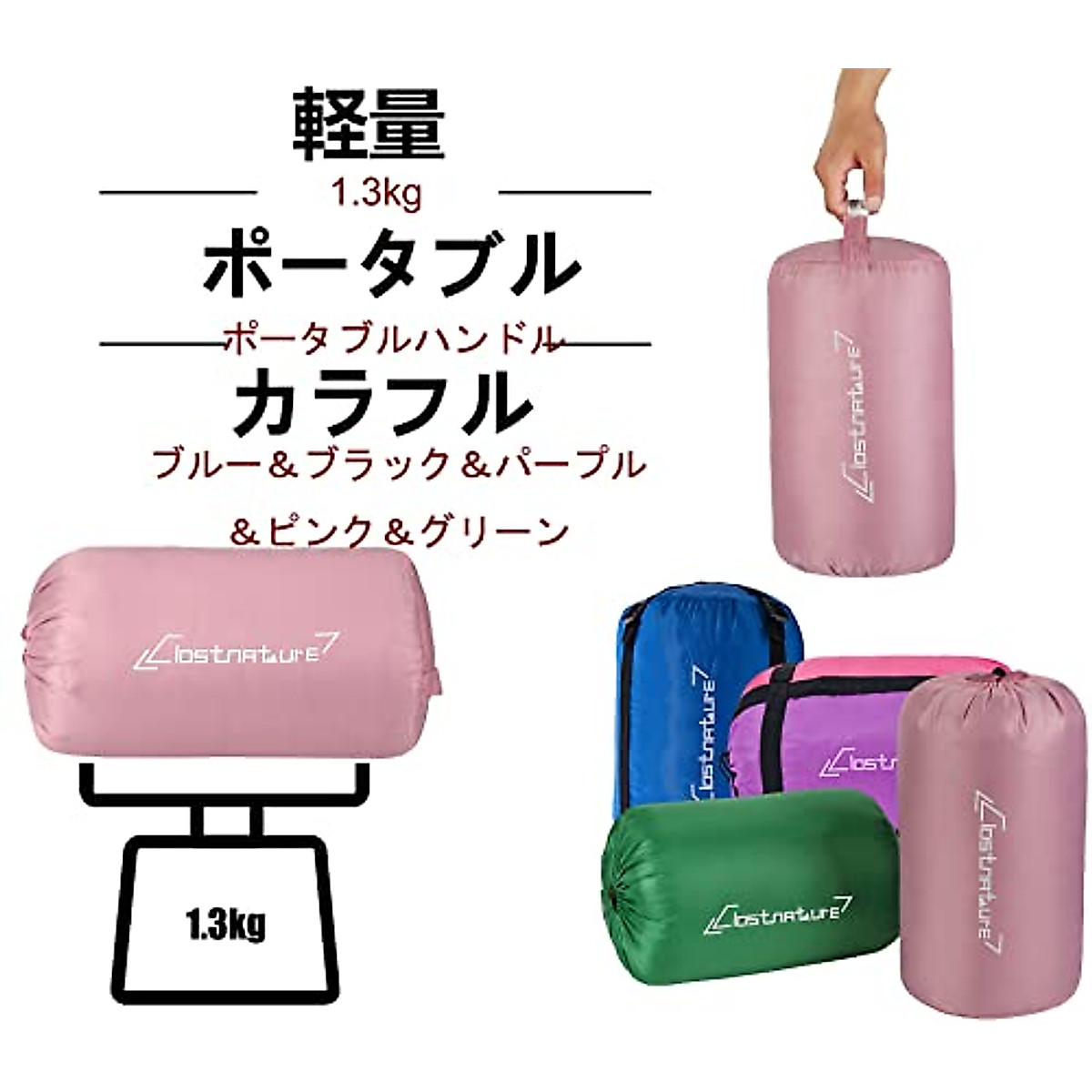 Clostnature Sleeping Bag - Lightweight Waterproof Camping Sleeping Bag for Adults, Kids, Women, Men's Hiking, Outdoors, Mountaineering - Compression Sack Included(Right Zipper)