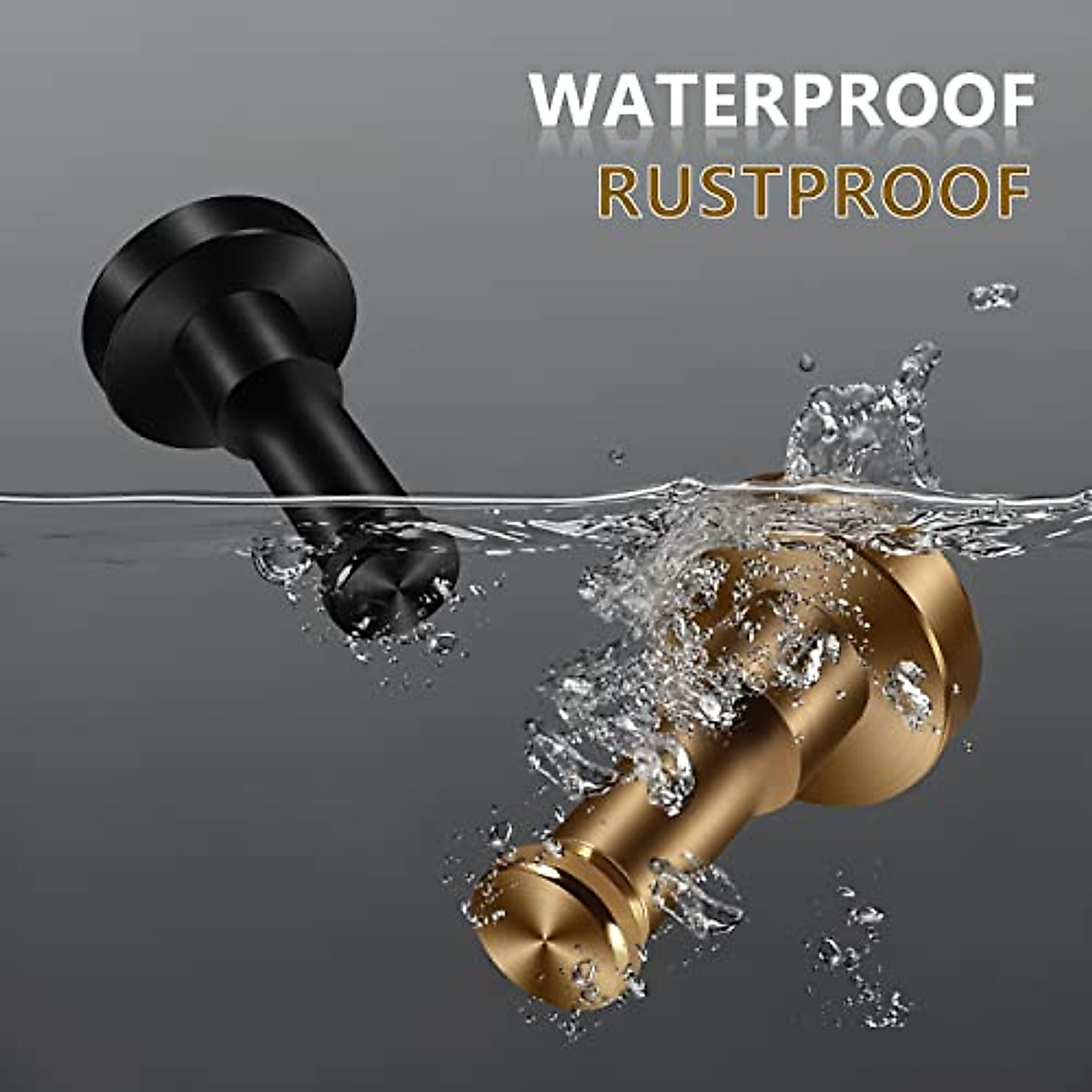 Kayfia 4 Packs Towel Hooks for Bathrooms Metal Bathroom Bathroom Hooks Wall Hooks Towel Hook for Hanging Coats Robes Toilet Living Room Office (4, Bronze)