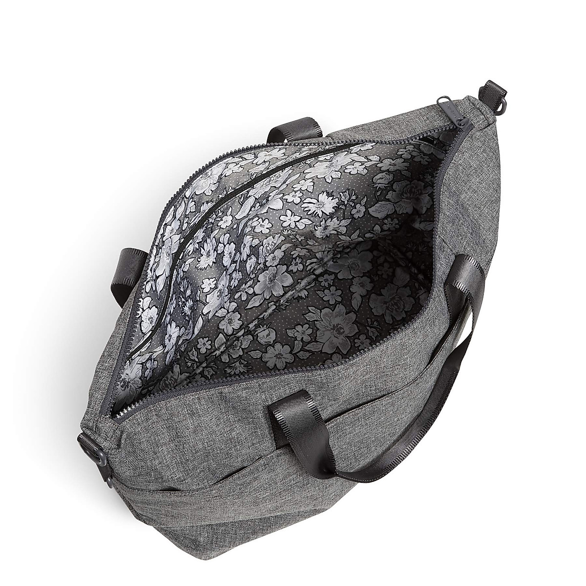 Vera Bradley Women's Recycled Lighten Up Reactive Tote Bag, Gray Heather, One Size