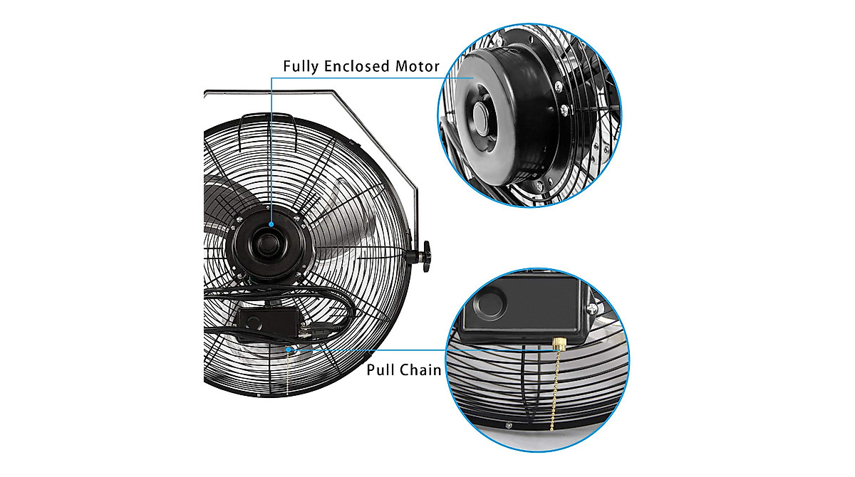 KEN BROWN 18" Wall Mount Fan - High Velocity Cooling