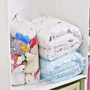 32x39 Inches Comforter Storage Bags Dustproof Moistureproof Jumbo Plastic Storage Bags for Blanket Clothes and Big Plush Toys Set of 10
