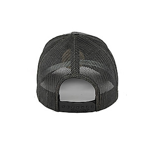 Branded Bills 'The 10 PVC' Virginia Patch Hat Curved Trucker - One Size Fits All (Charcoal/Black)