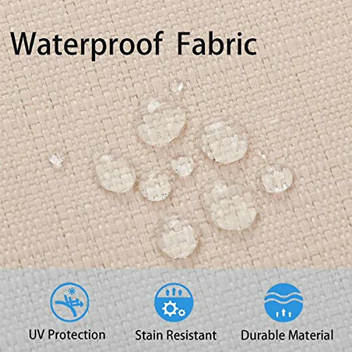 FUNHOME Water-Resistant Outdoor Bench/Settee Cushion Slip Cover,Patio Furniture Cushion Covers,Garden Long Chair Cover ONLY-54x18x3 INCH (Antique Beige)