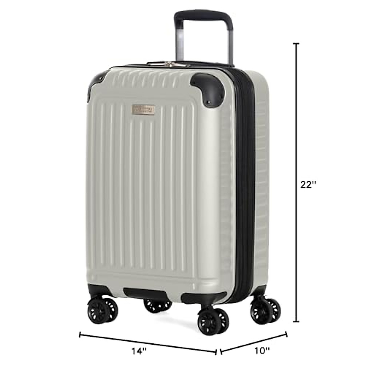 Ben Sherman Sunderland Spinner Travel Upright Luggage, Dover White, 20-Inch Carry On
