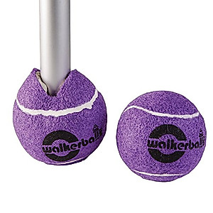 MABIS Pre-Cut Walker Glide Balls, Purple, One Pair