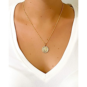 18K Gold Plated Saint Benedict Pendant Necklace for Women Religious Jewelry
