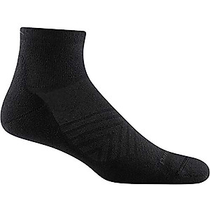 Darn Tough (1055) Run Coolmax 1/4 Ultra-Lightweight with Cushion Men's Sock - (Black, X-Large)