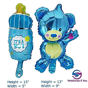 Baby Shower Balloons, Baby Shower Decorations, Baby Boy Balloons, Baby Girl Balloons (Boy)