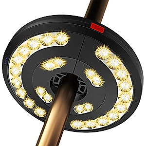 Eletorot Patio Umbrella Lights-Rechargeable Outdoor Lights for Patio Decor, Patio Table Light 28 LED 3 Lighting Modes, Cool Patio Pool Accessories Backyard Decor