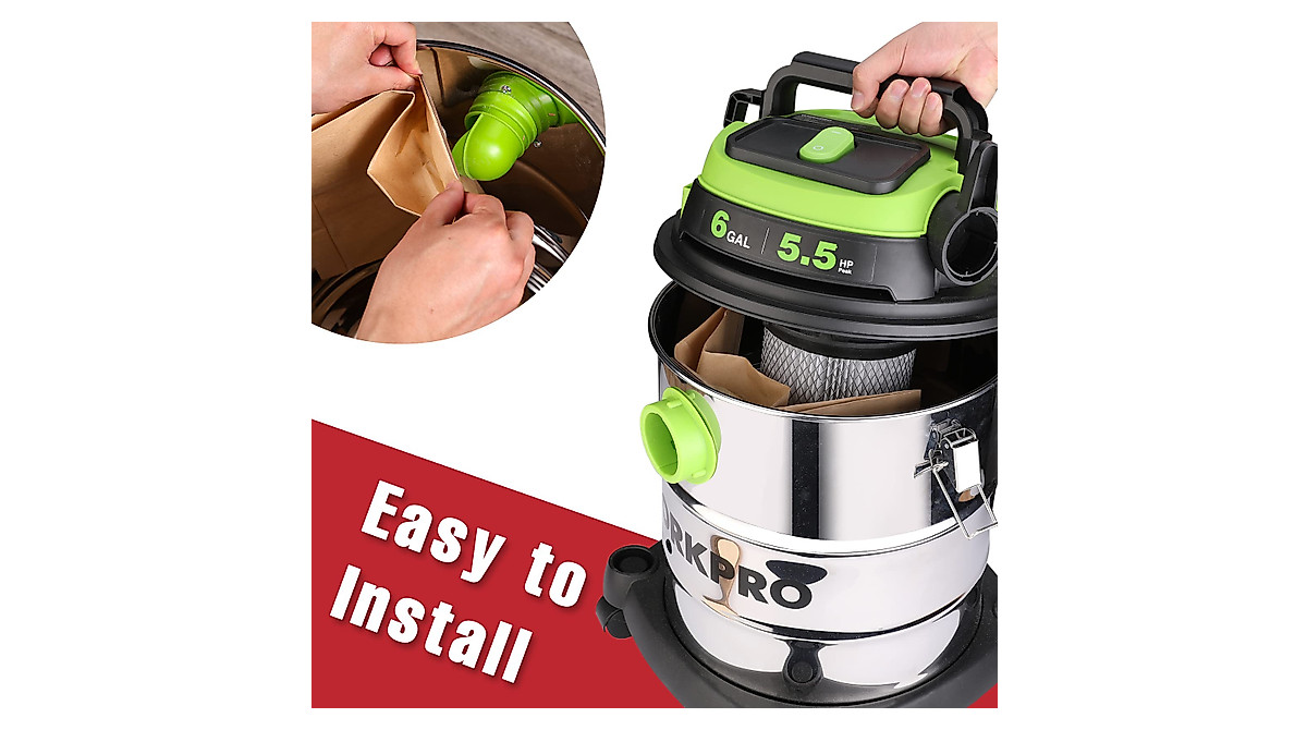 WORKPRO 6 Gallon Wet/Dry Vacuum - Powerful & Versatile