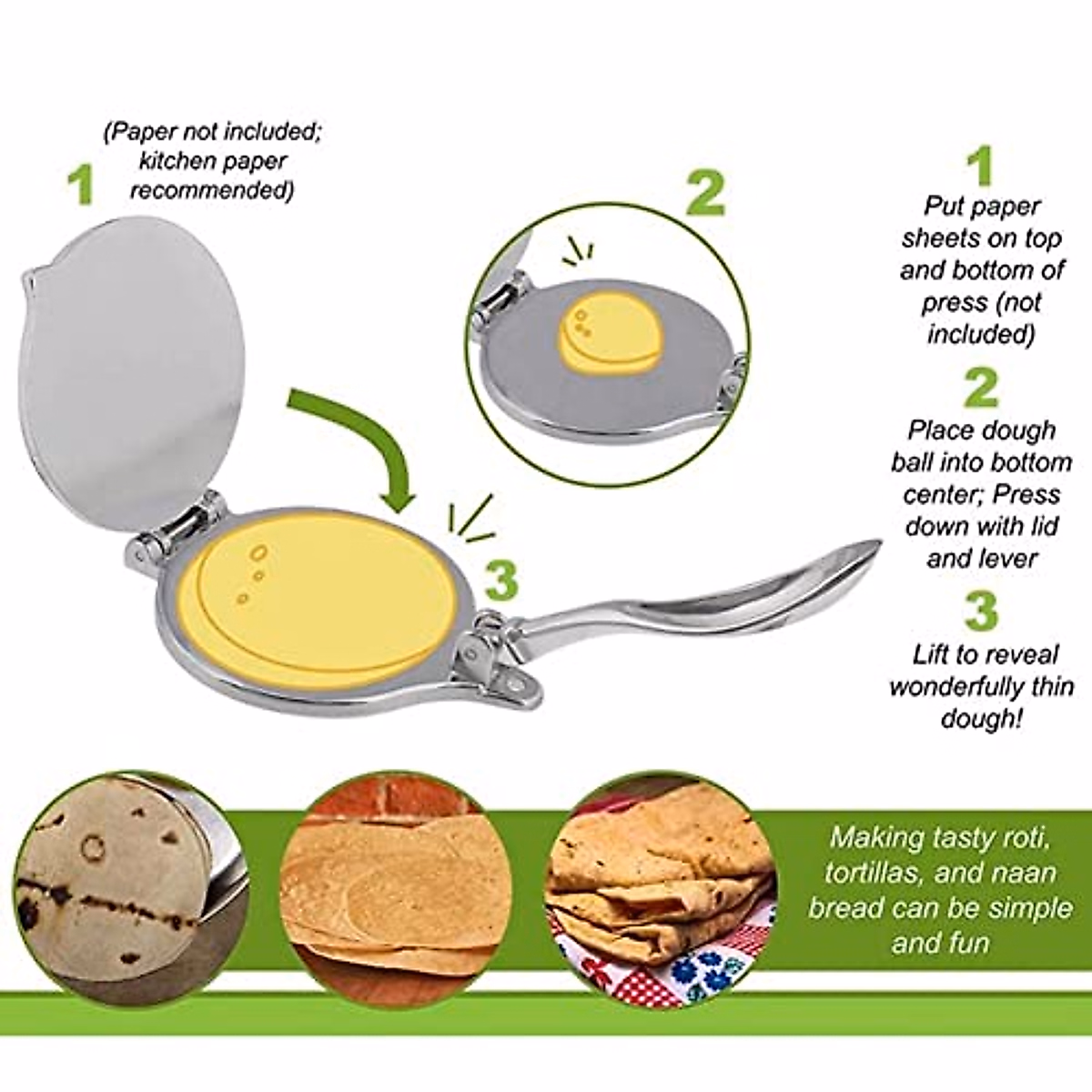 ignoramus Kitchen Tortilla Maker Press Dough Meat Press Maker Bakeware Tortilla Pancake Pie Baking Accessories