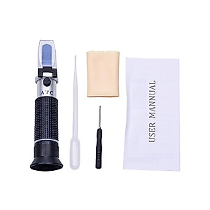 Meichoon 0~32% Brix Refractometer with ATC Digital Handheld Refractometer for Sugar, Food, Fruit, Beverages Honey DH14