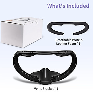 VR Face Pad for PlayStation VR2, Breathable Holes Leather Protective VR Accessories VR Face Cover Cushion Replacement Fitness Facial Interface Bracket Compatible with PS VR2