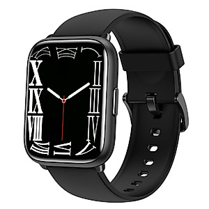 Smart Watch for Men and Women, Waterproof Smartwatch for Android iOS Fitness Tracker with 1.8/'' IPS Touch Color Screen Heart Rate Monitor Pedometer Sleep Monitor Remote Camera Music Control