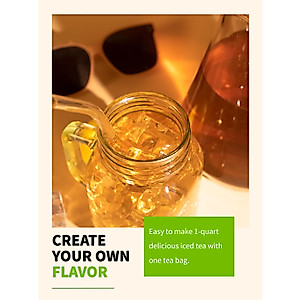 TeeLux Mint Iced Green Tea Bags, Green Tea with Peppermint, Spearmint, and Lemongrass, Family Size Refreshing Iced Tea, 30 Count