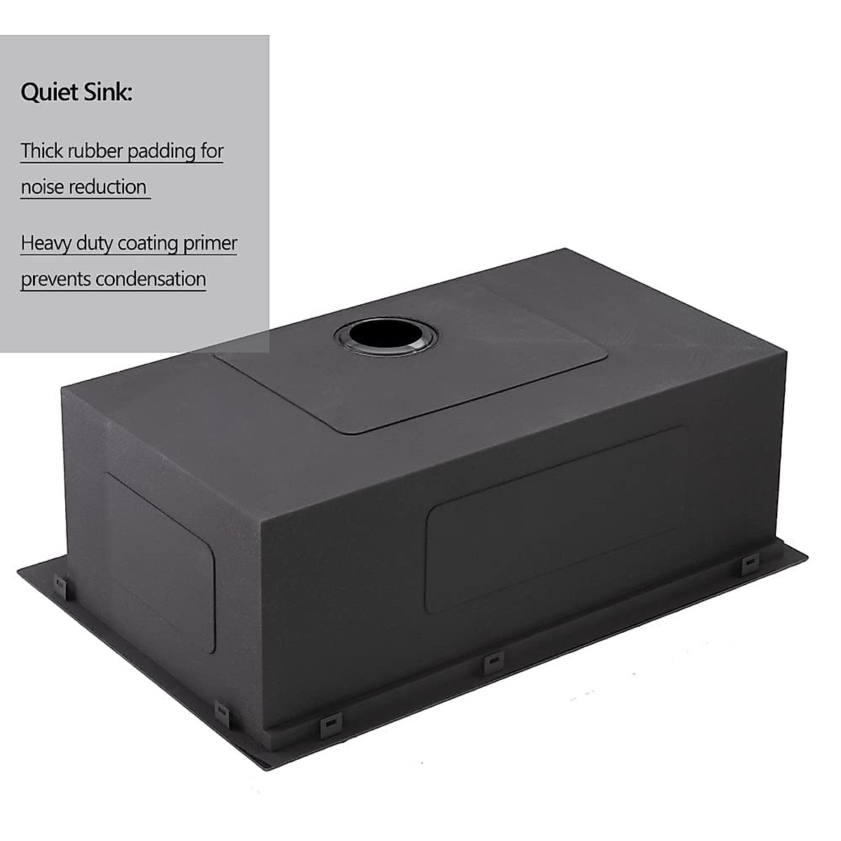 33 Black Drop In Workstation Kitchen Sink, Dorzom 33x22x10 Black Stainless Steel Topmount 16 Gauge Deep Single Bowl Workstation Kitchen Sink with Accessories