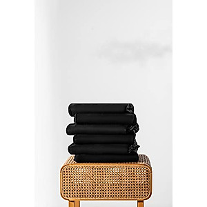 SeaBeauty Cozy Fleece Blanket Bulk-（Pack of 6） Comfortable Fleece Throw Blanket Suitable for Home Bed Sofa Office Camping and Pet-Friendly Warm and Breathable Black, Pack of 6-50 x 60 Inch