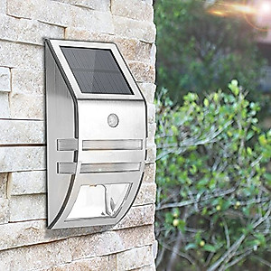 Solar Power LED PIR Motion Sensor Solar Powered Lights, Outdoor Waterproof Path Wall Lamp Home Garden Security Lamps for Driveway, Yard, Garden, Patio