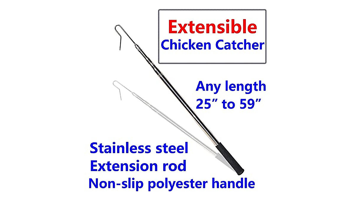GLOBOTECH Extendable Chicken Catcher Leg Hook - Stainless Poultry Hook ...