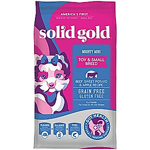 Solid Gold Mighty Mini Small Breed Dog Food - Dry Dog Food for Any Toy Breed - for Gut Health & Sensitive Stomach Support - Digestive Probiotics for Dogs - Grain & Gluten Free Recipe