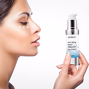 Anti-Aging Under-Eye Cream, Under Eye Bag Cream, Instantly Reduces Dark Circles and Puffiness by VICVINUEL, Peptides & Vitamin E for All Skin Types (0.5 FL OZ).