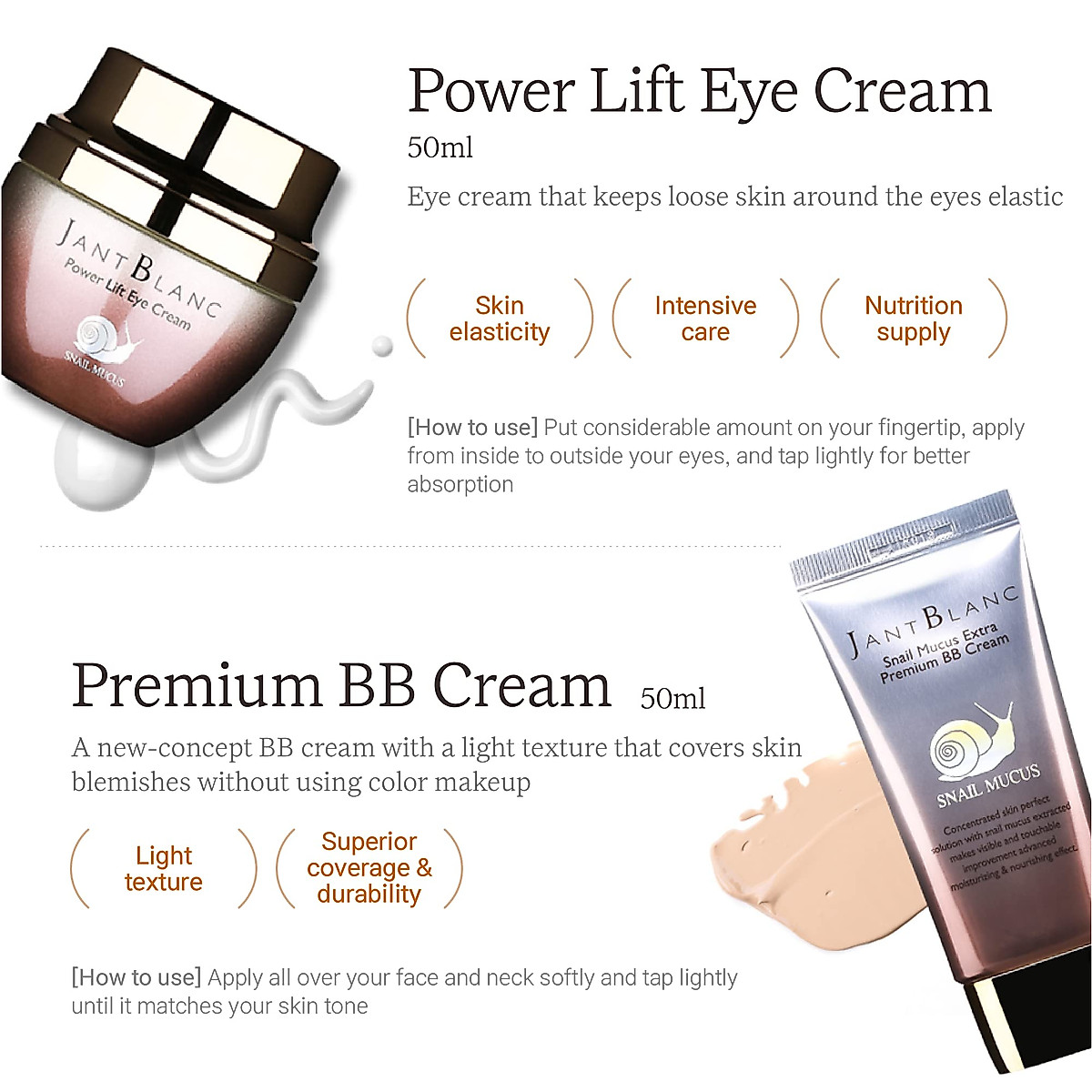 Jantblanc Snail -Mucus Skin Care Set (Skin Care 6 Set)