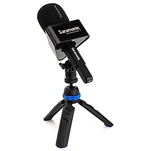 Saramonic Handheld Transmitter Holder for Blink 500 Pro TX Transmitters with Foam Windscreen and Built-in 1100mAh Battery/Charger (Blink 500 Pro HM)