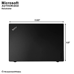 Lenovo ThinkPad T460s 14inch Notebook Intel Core I7-6600U up to 3.4G,Webcam,1920x1080,12G DDR4,256G SSD,USB 3.0,HDMI,Win 10 Pro 64 Bit,Multi-Language Support English, Spanish (Renewed)