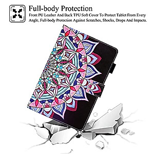 REASUN Case for New Kindle Fire 7 12th Gen 2022,Full Protection Folio Stand Cover with Auto Sleep/Wake Card Slots Case for All-New Amazon Kindle Fire 7 12th Generation, 2022 Release, Ethnic Flower