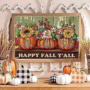 HOIYLDS Pumpkin Diamond Art Painting Kits for Adults - Fall Full Drill Diamond Dots Paintings for Beginners, Round 5D Paint with Diamonds Pictures Gem Art Painting Kits DIY Adult Crafts 12x16inch