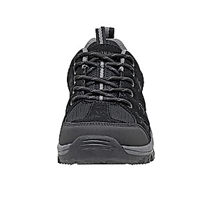 CUSHIONAIRE Women's Brig low top hiking boot, Black M 9