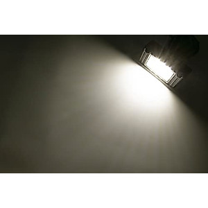 Raycharm 5" RV & Boat Exterior LED Work Light Fixture, 40° Down Angle Flood Beam, 4000K Natural-White Super Bright, 12V/24V DC, High Lumen Output Low Current Draw, Waterproof White Finish, 1-Pack