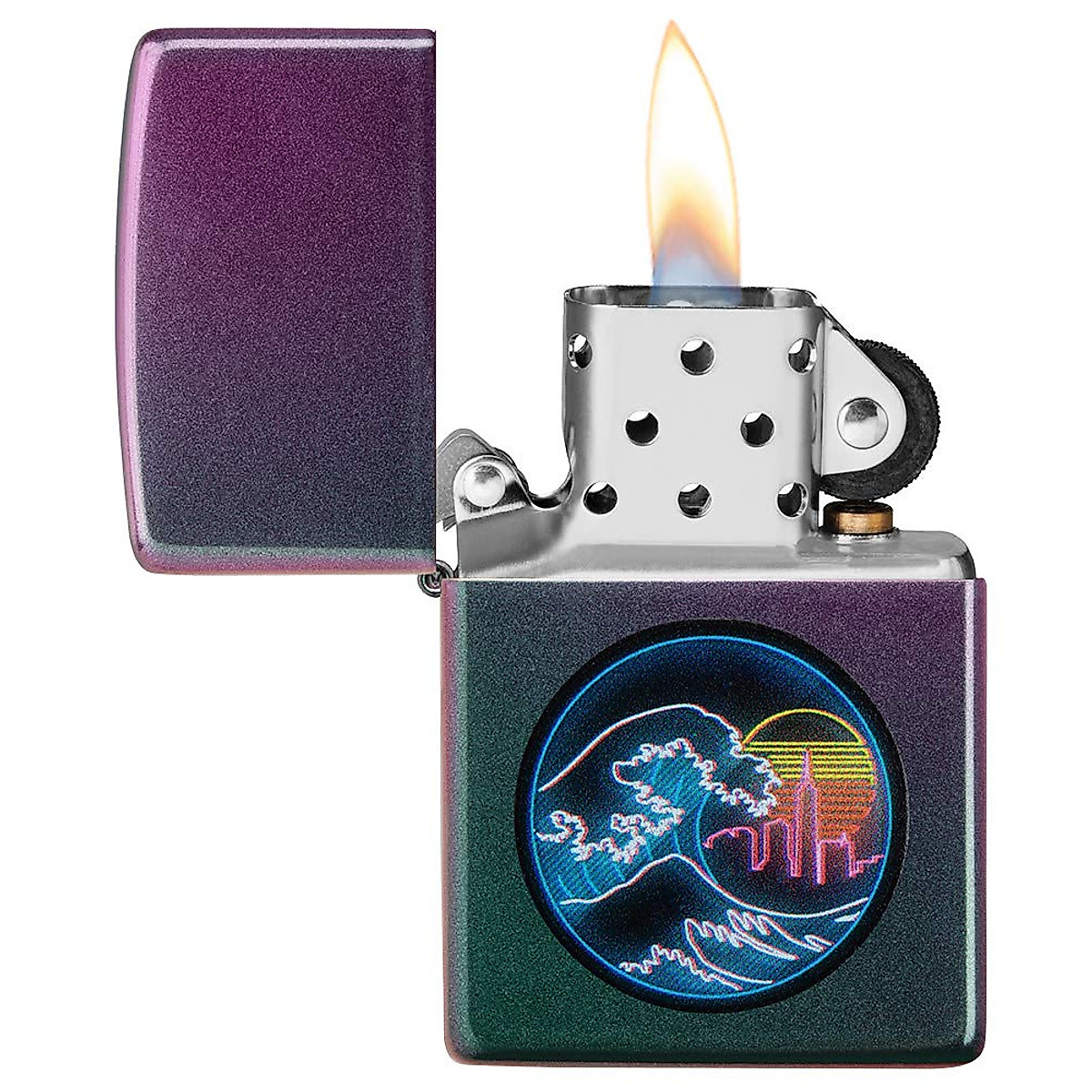 Zippo Great Vaporwave Iridescent Pocket Lighter, one Size