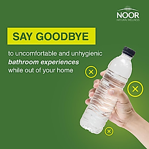 Portable Bidet Sprayer - 13oz Leakproof & Durable Handheld Travel Bidet by Noor - Eco-Friendly & Discreet Peri Bottle for Personal Hygiene On-The-Go - Reusable Handheld Bidet for Out-of-Home Use