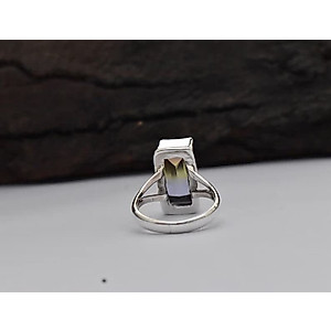 Watermelon Tourmaline Ring, 925 Solid Sterling Silver Ring, Tourmaline Quartz Ring, Women Ring, Statement Ring, Handmade Ring, Gift Ring (Size-9)