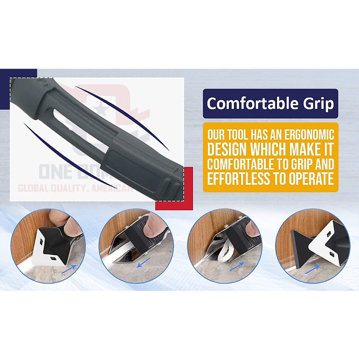 3 in 1 Multi-Functional Stainless Silicone Caulking Tool with Easy-to-Clean Silicone Trowel, Silicone Remover, Scraper Cleaner, Caulk Remover for Silicone Caulk Insulation and Grout Tool