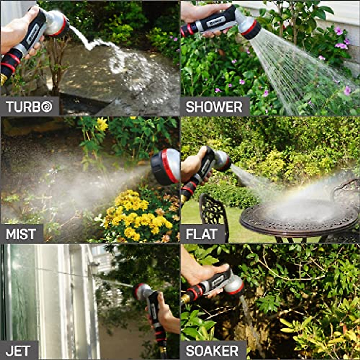 Eden Pro Metal 6-Pattern Front Trigger Nozzle (94833)