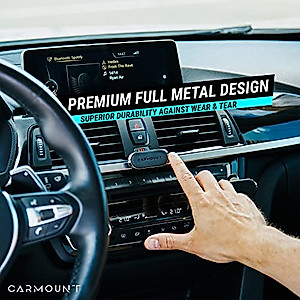 CarMount 2 Pack F1 Magnetic Car Dashboard Phone Mount/Holder [2023 Upgraded] Universal, Strong 8X N52 Magnet System, Adjustable Easy Access 30° Tilt & 360° Rotation, Works with All Smartphones