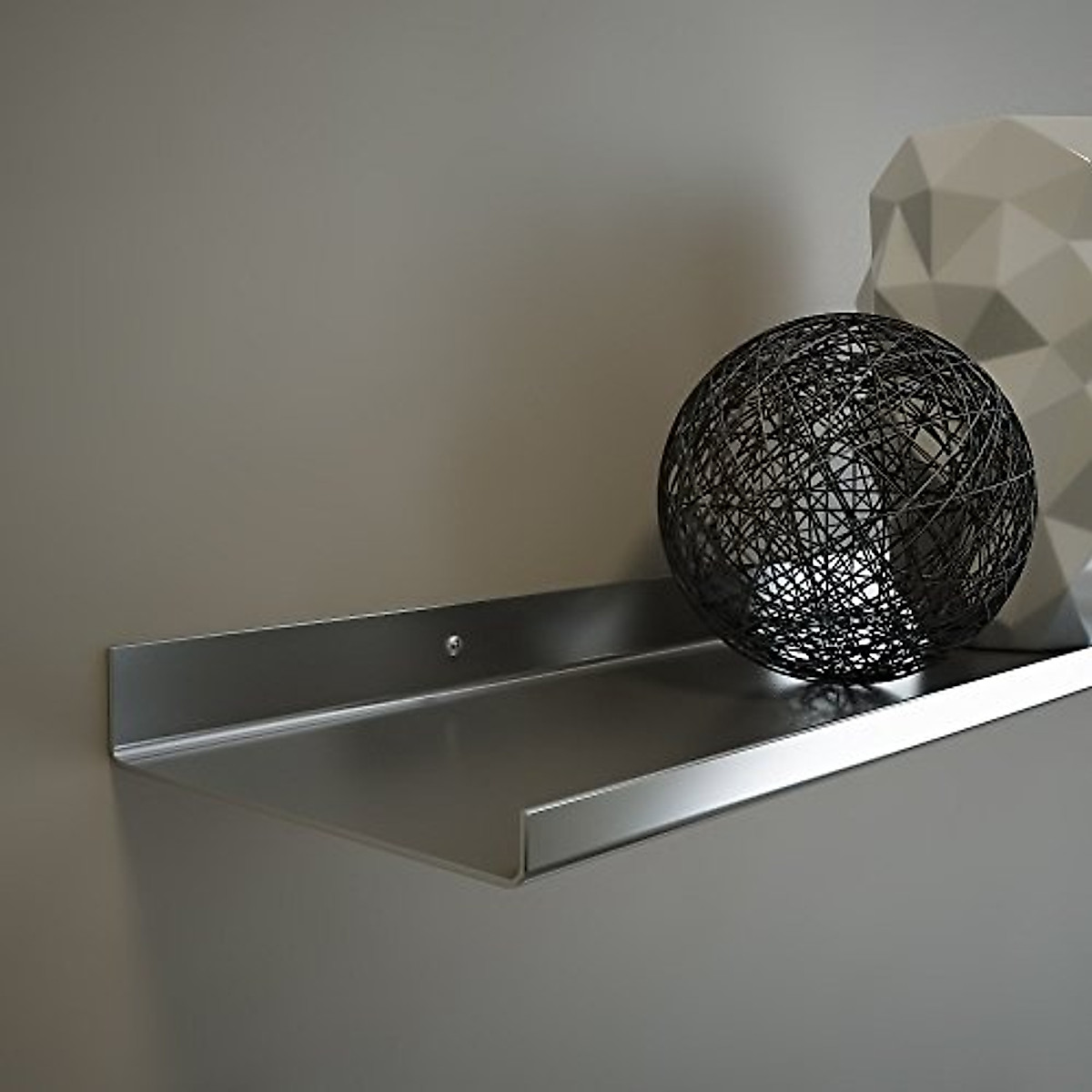 OVER THE RANGE Shelf, Floating/ Reversible Ledge, Spice Rack, Mug Display 30" long (5" deep, Stainless Steel)