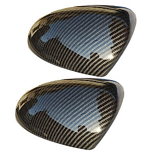 ruihe 2pc Carbon Fiber Color Rearview Mirrors Cover Trim Fit for Ford Focus RS ST MK3 2012-2018 ABS